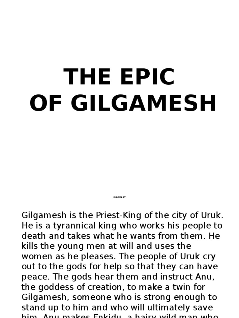 The Epic of Gilgamesh | PDF | Epic Of Gilgamesh | Mesopotamian Mythology