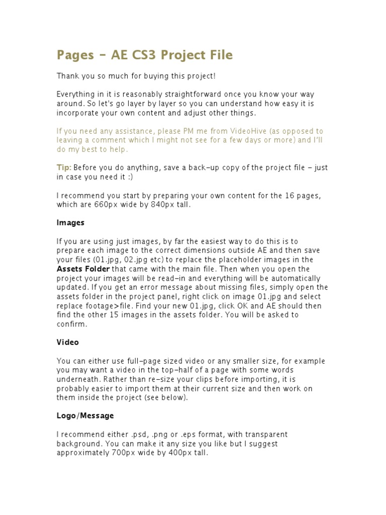 Pages - AE CS3 Project File | PDF | Computer File | Areas Of Computer ...
