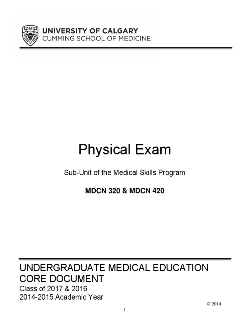 Medical Skills Physical Exam | PDF | Blood Pressure | Pulse