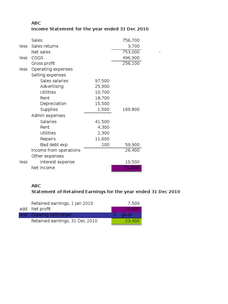Financial Statement Format Overview | PDF