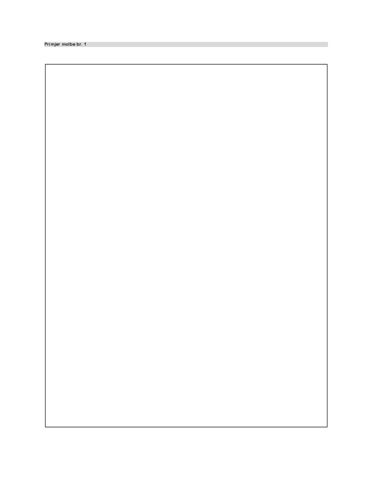 Primjer Molbe | PDF