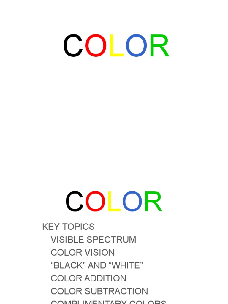 Color Vision Final | PDF | Color | Visual Perception