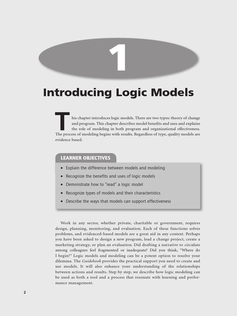 The Logic Model GuideBook 2nd Edition | PDF | Leadership | Conceptual Model
