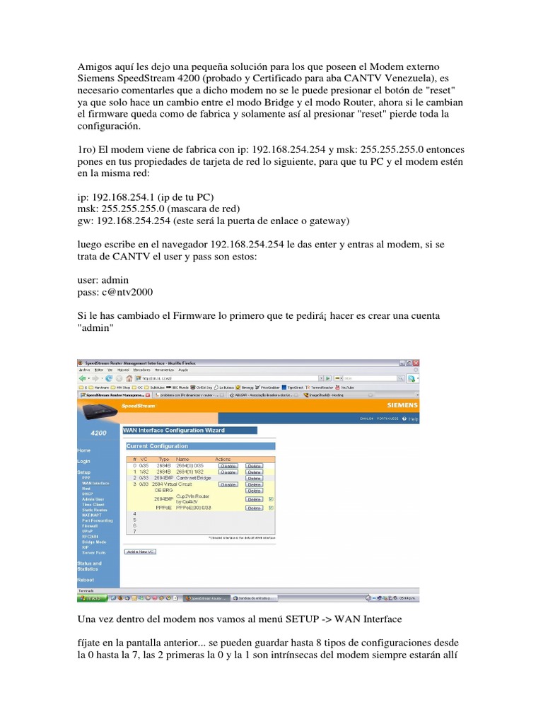 Siemens Speedstream 4200 | PDF | Internet | Arquitectura de Computadores
