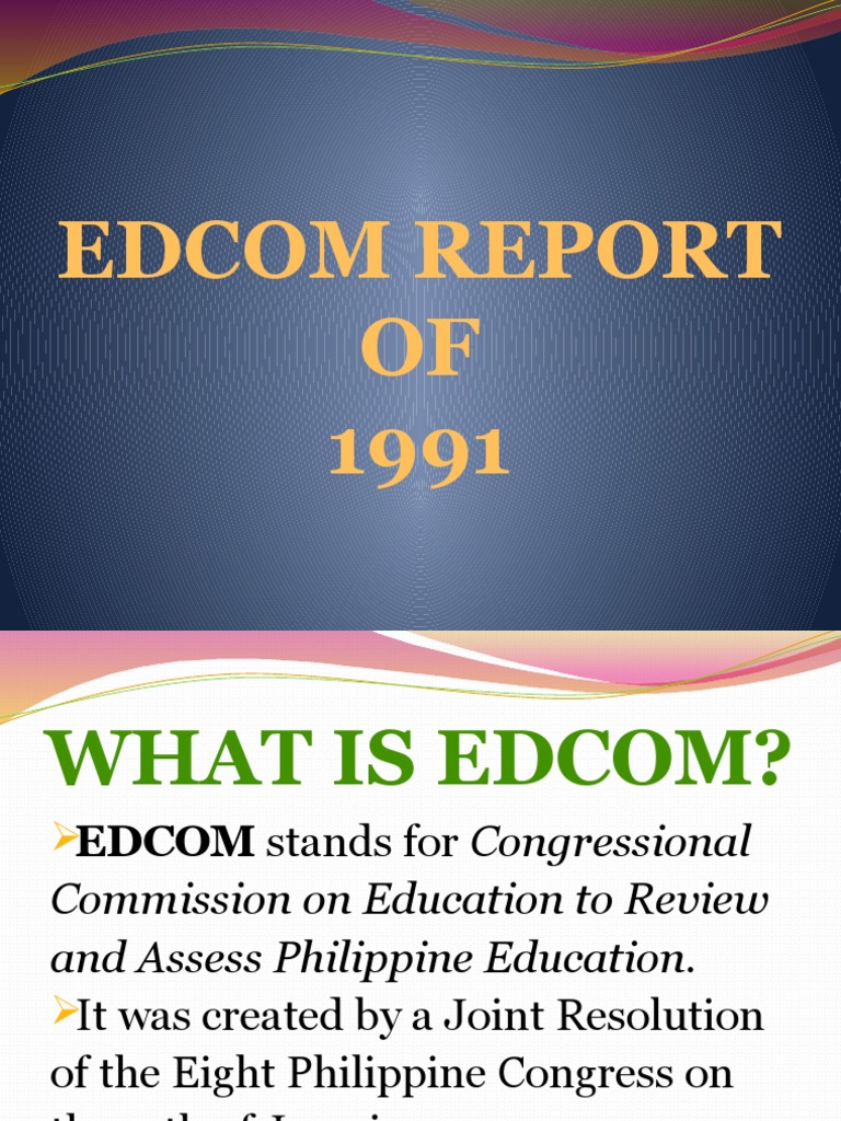 Edcom Report of 1991 | PDF | Quality Of Life | Sharing