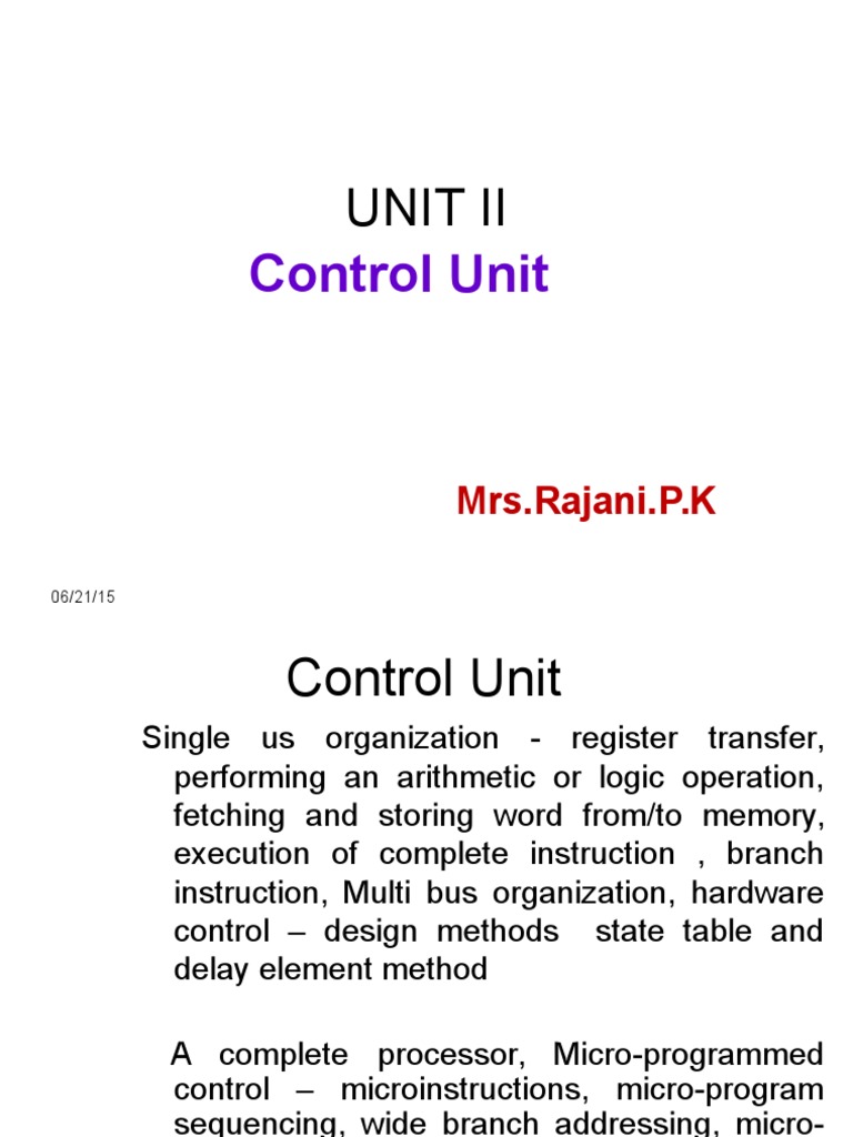Unit Ii | PDF | Instruction Set | Central Processing Unit
