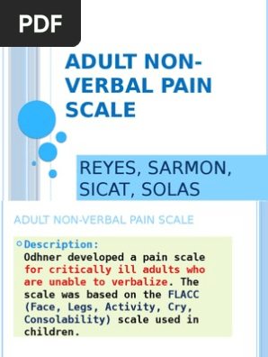 Adult Nonverbal Pain Scale