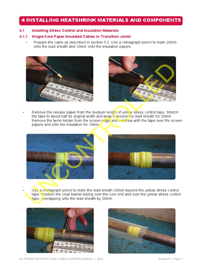 33kV Cable Jointing Installation Guide | PDF | Electrical Connector | Wire