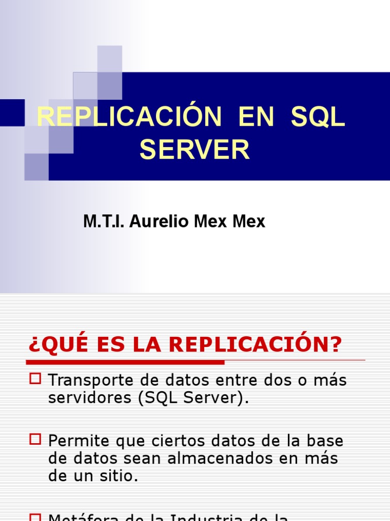Replicacion en SQL Server | PDF | Red de computadoras | Servidor SQL de ...