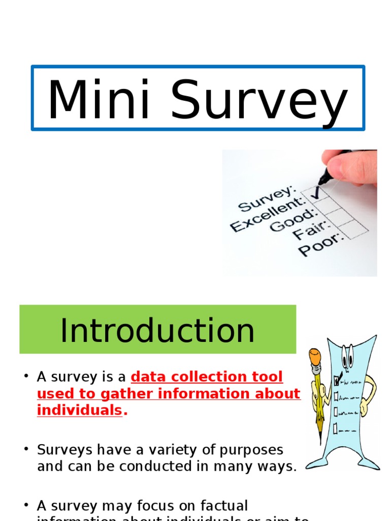 Mini Survey | PDF | Survey Methodology | Scientific Method