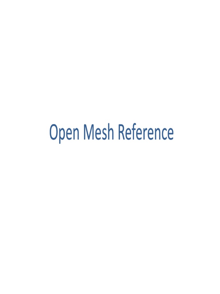 Open_Mesh | Library (Computing) | Computer File