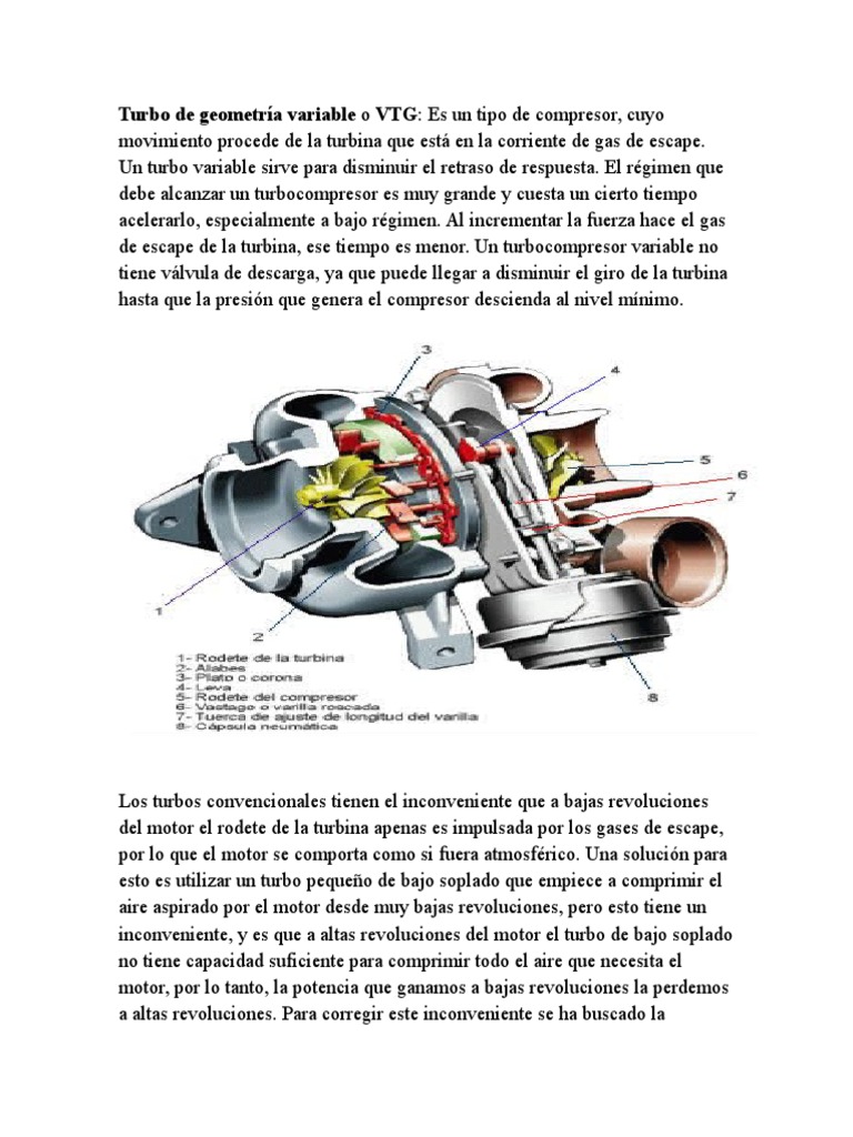 Turbo de Geometría Variable | PDF | Turbocompresor | Ingeniería mecánica