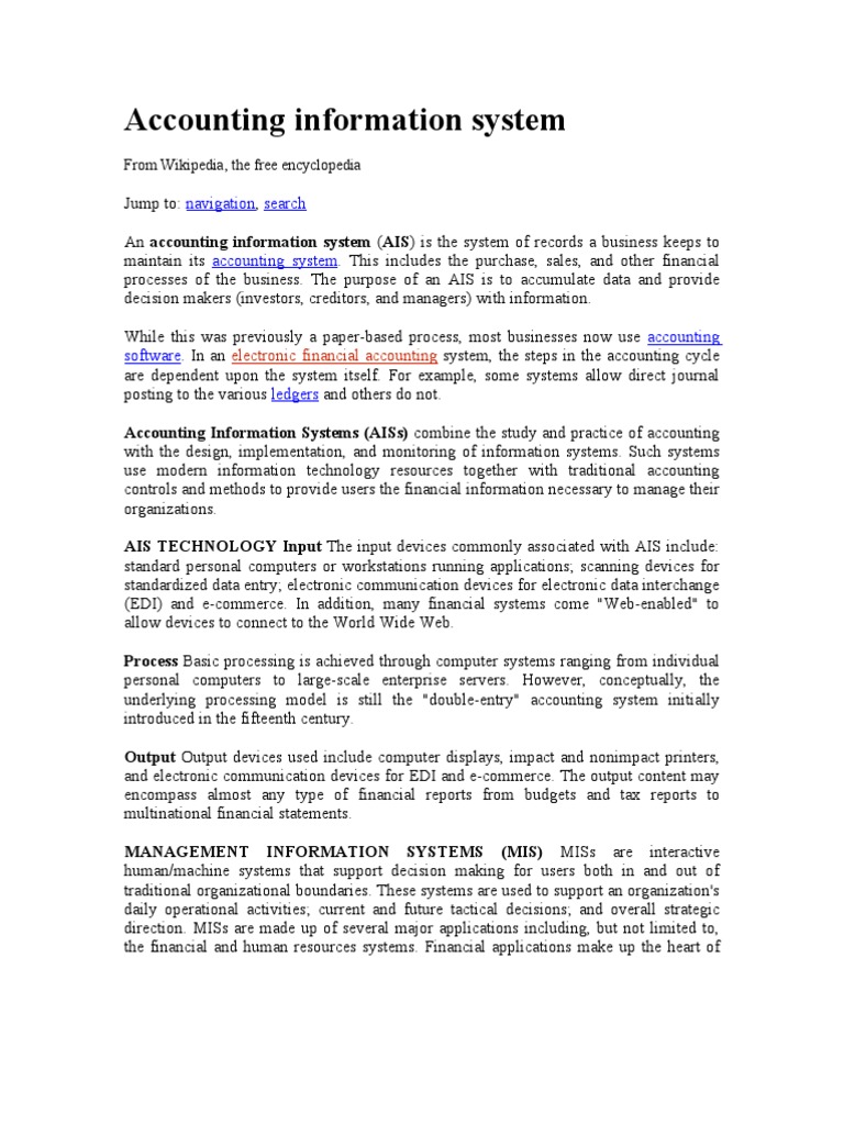 Accounting Information System | PDF | Databases | Business Process