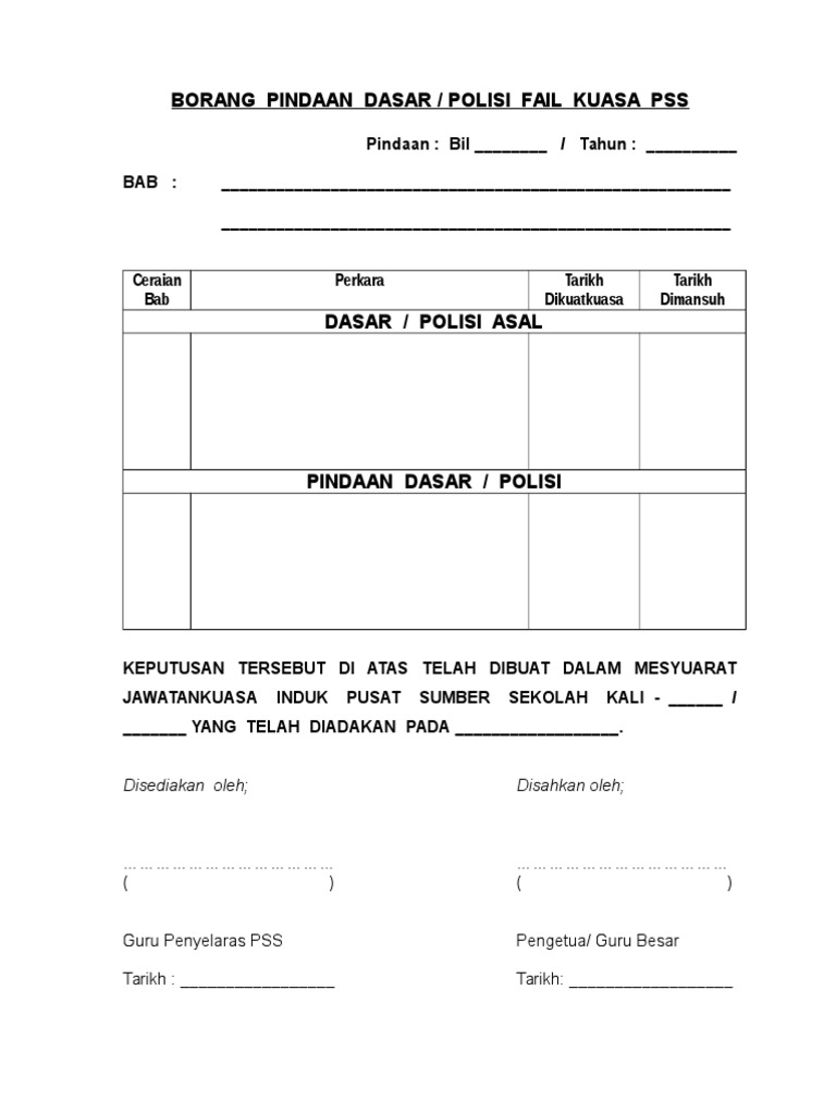Borang Pindaan FK | PDF