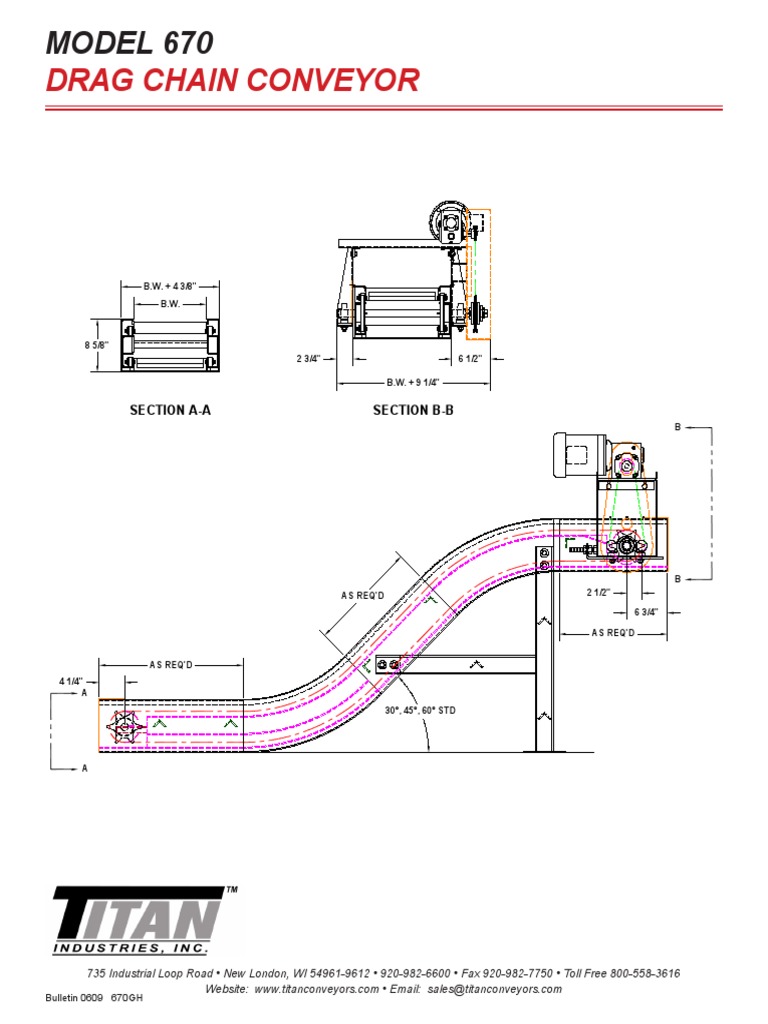 Model 670 Drag Chain Conveyor Specs | PDF