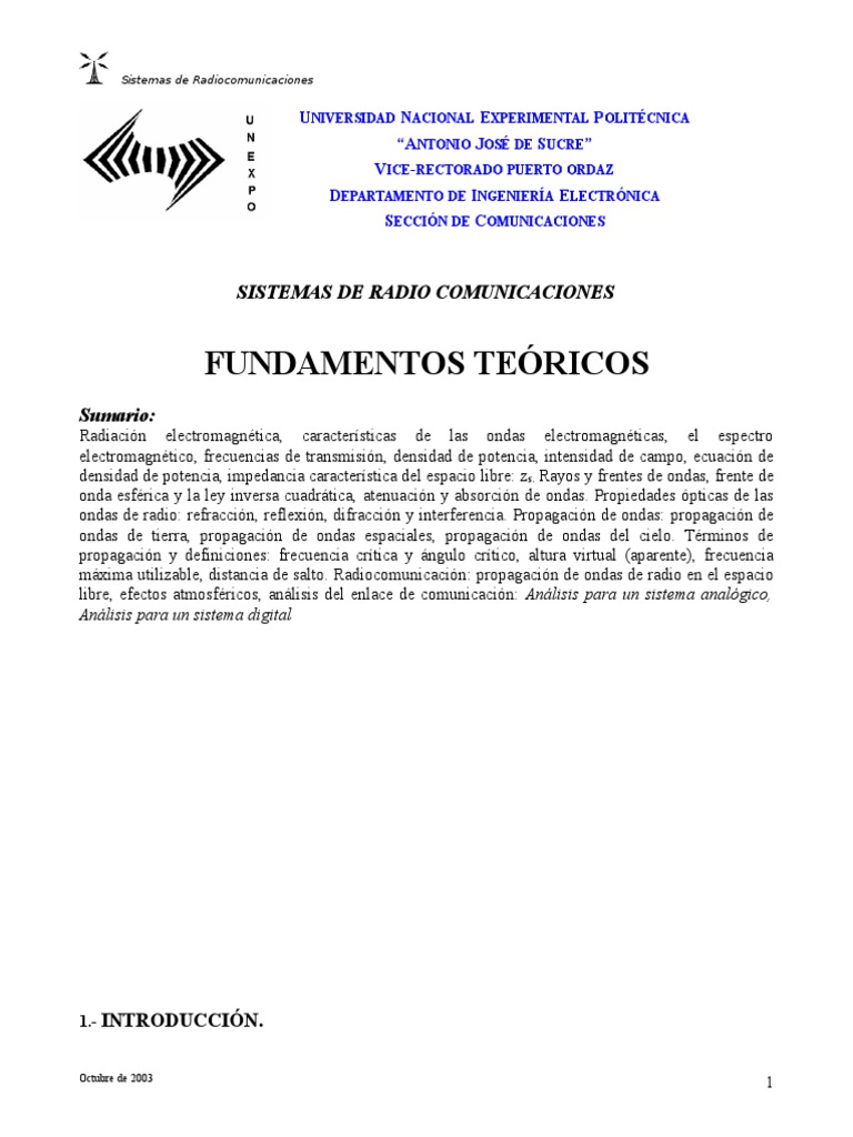 Fundamentos Teoricos de Radiocomunicaciones | PDF | Refracción | Olas