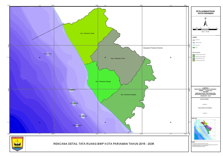 01.peta Administrasi Kota Pariaman | PDF