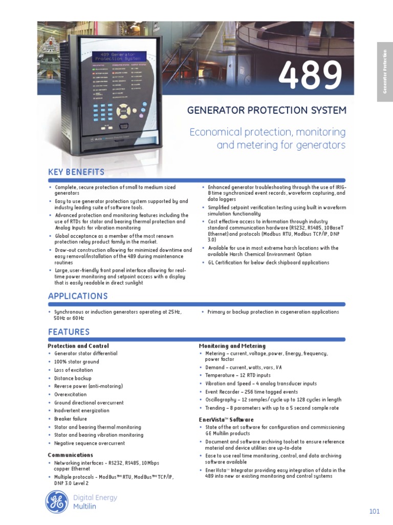 Multilin Proective Relays SR489 | PDF