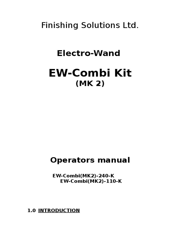 Manual - Ew-Combi Mk2 | PDF | Electrical Connector | Amplifier