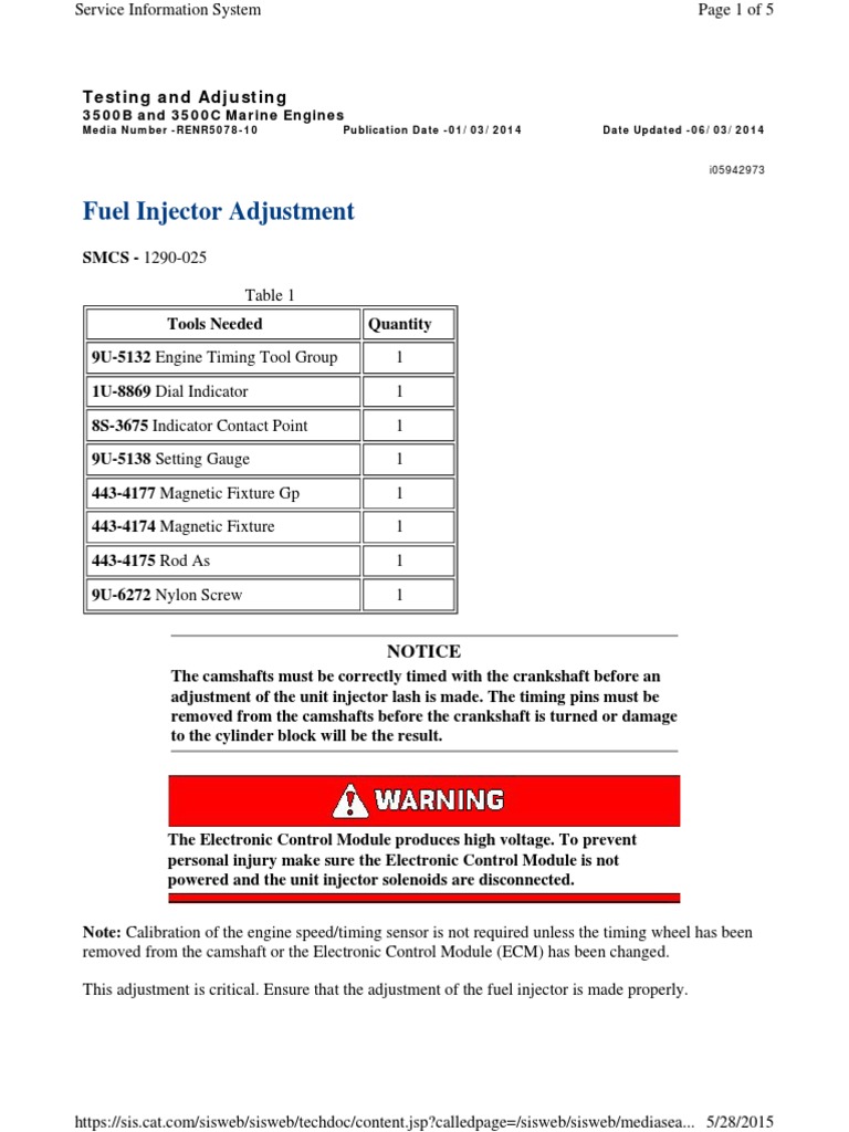 Fuel Injector Adjustment | PDF | Fuel Injection | Systems Engineering