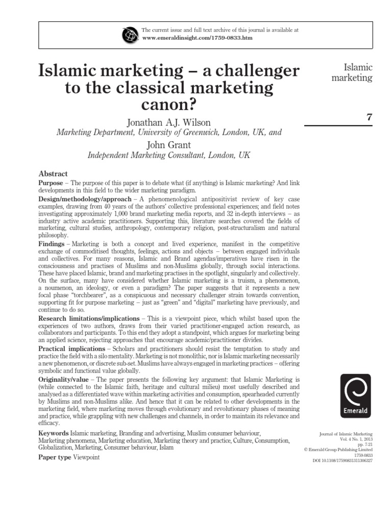 Islamic Marketing | PDF | Marketing | Spirituality