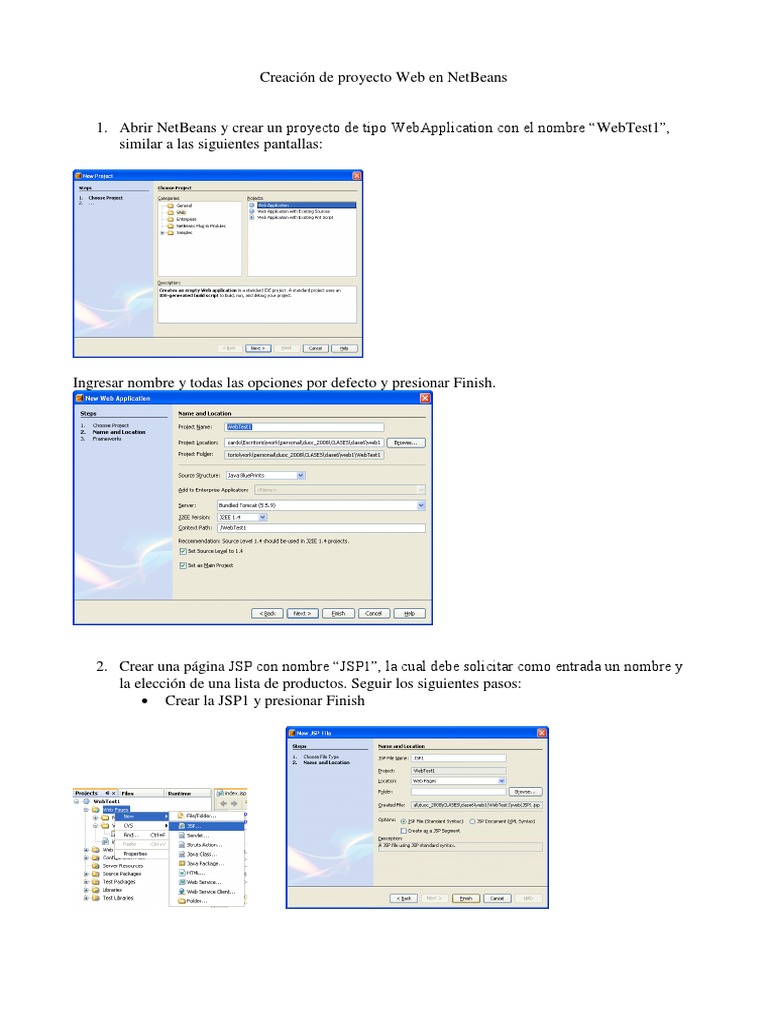 SERVLET Proyecto Web en NetBeans | PDF | Páginas del servidor Java ...