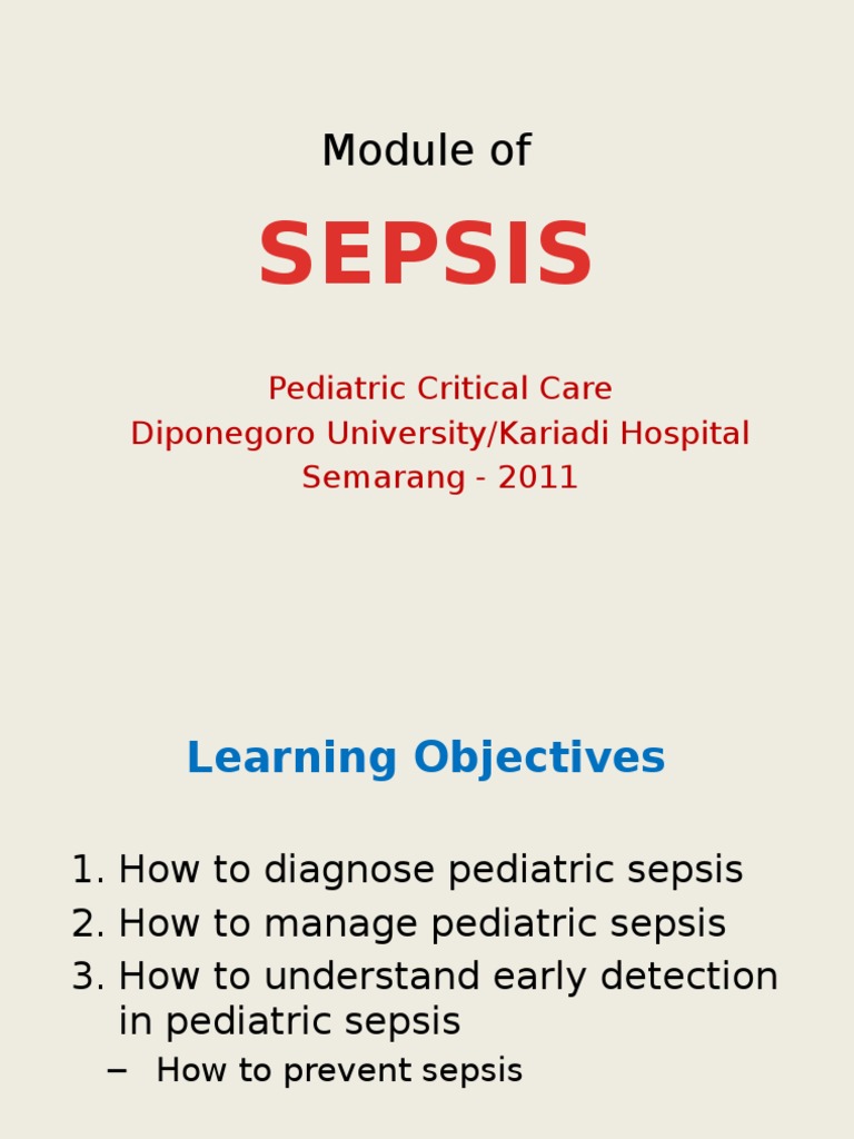 Pediatric Sepsis | PDF | Inflammation | Sepsis