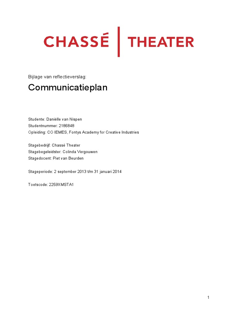 Communicatieplan | PDF
