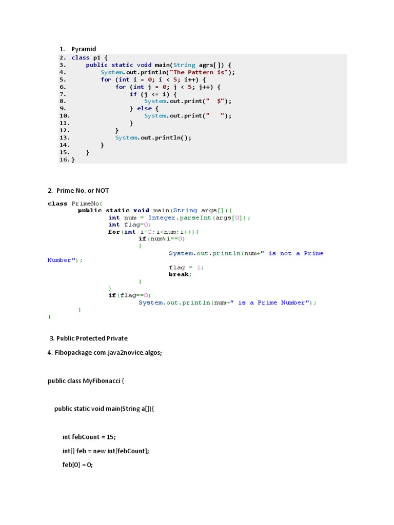 Pyramid: Class Public Static Void For Int For Int If Else | PDF | String (Computer Science ...