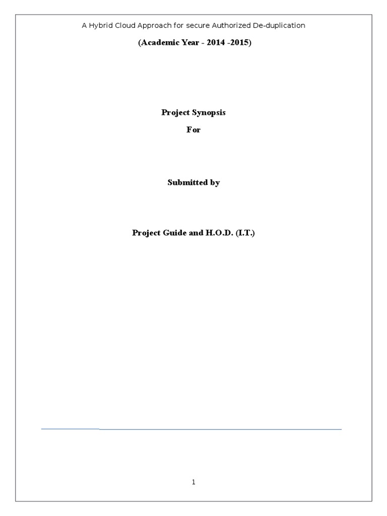 A Hybrid Cloud Approach For Secure Authorized Deduplication Pdf