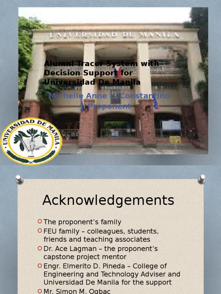 Alumni Tracer System With Decision Support For Universidad | PDF ...