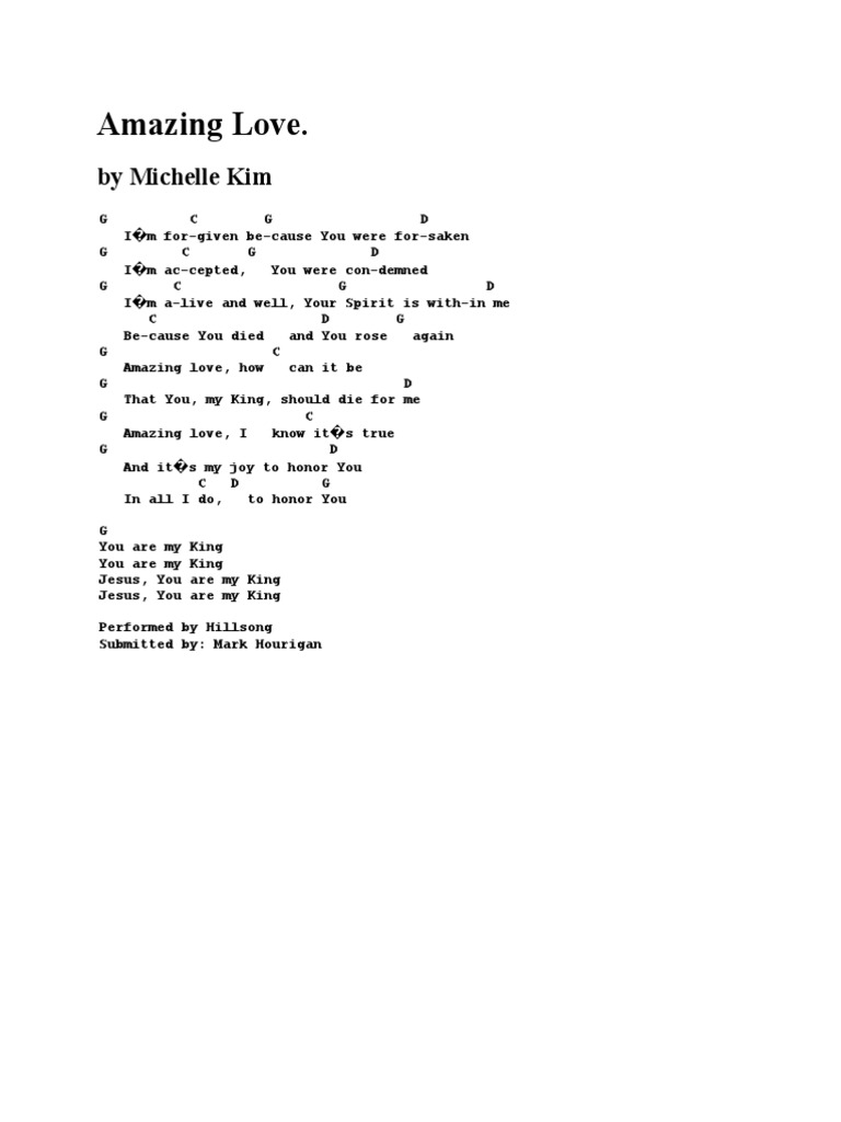 Amazing Love Guitar Chords