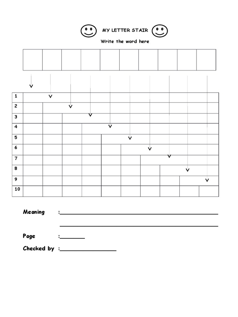 My Letter Stair Template | PDF