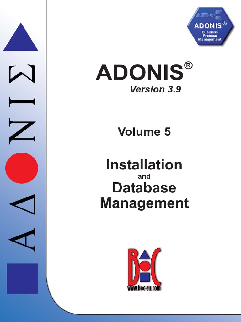 ADONIS 3.9 - Installation and Database Management | PDF | Business ...