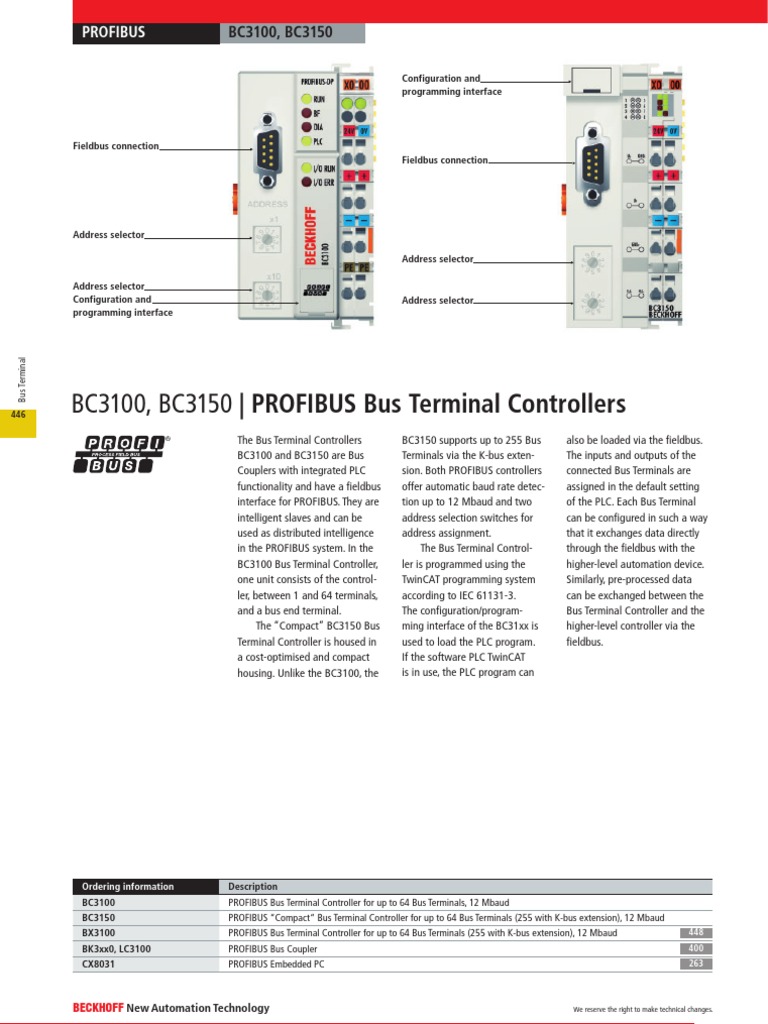 Bc3100, Bc3150 | PDF | Programmable Logic Controller | Input/Output