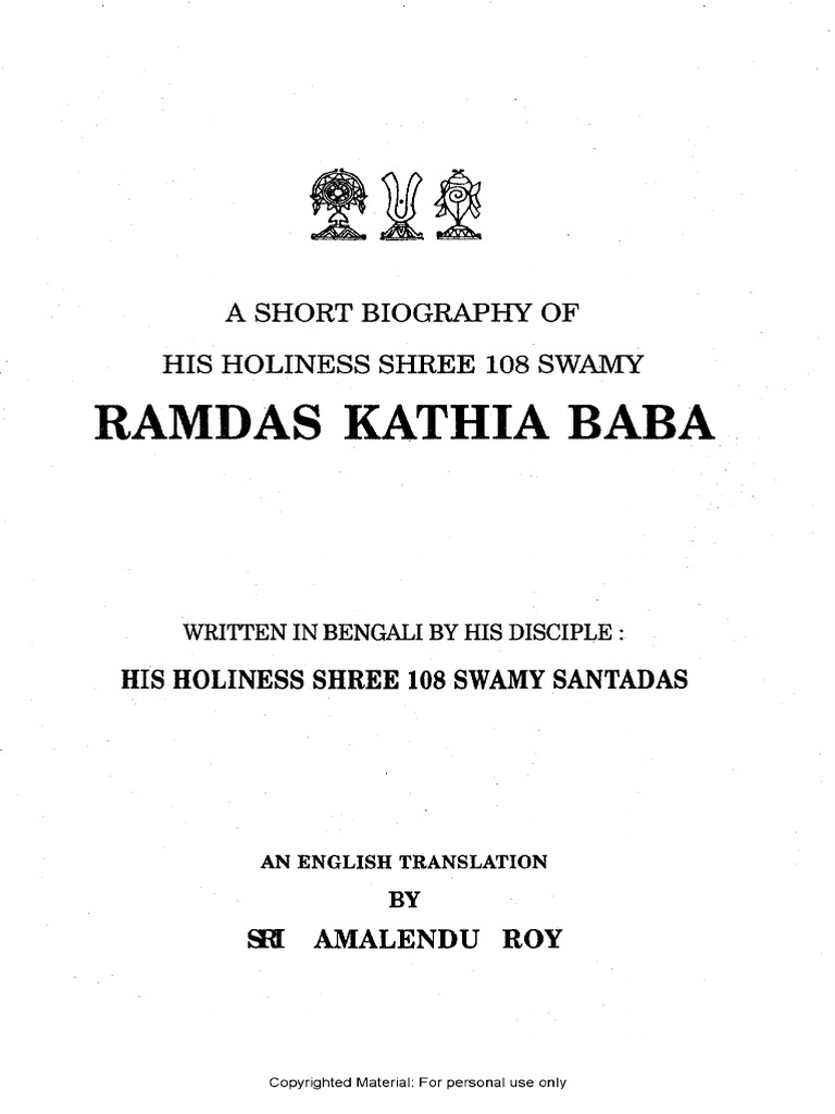 Ramdas Kathia Baba - Part 1 | PDF | Guru | Prayer