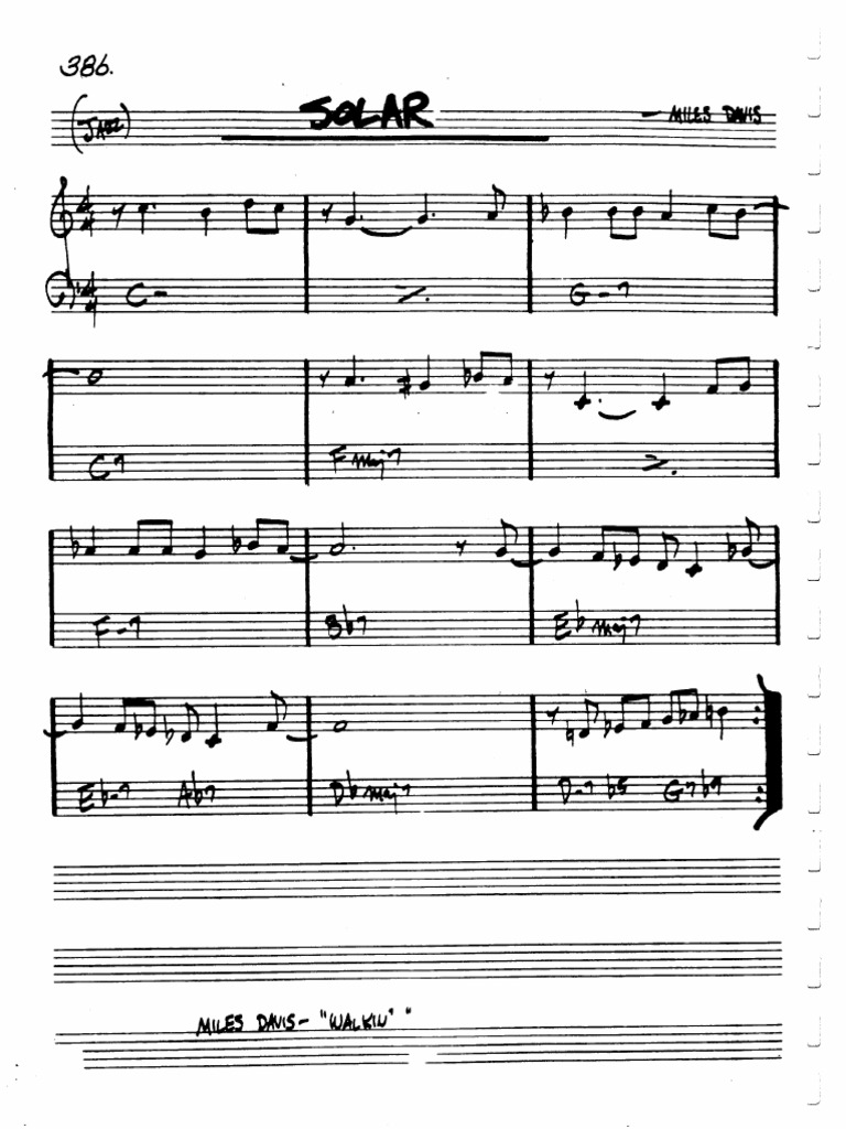 Solar Miles-Davis Real-Book-C Sheet Music | PDF