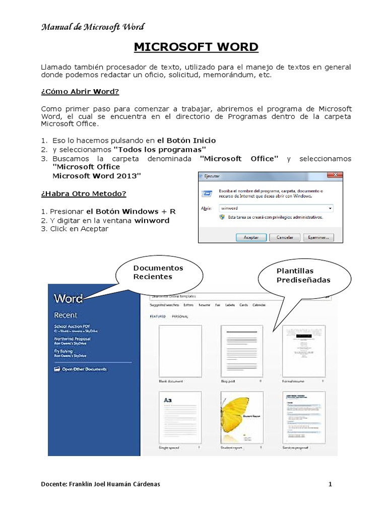 Manual de Word | PDF | Ventana (informática) | Microsoft Word