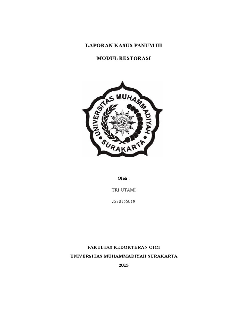 Laporan Restorasi Resin Komposit Klas Iv Tam | PDF