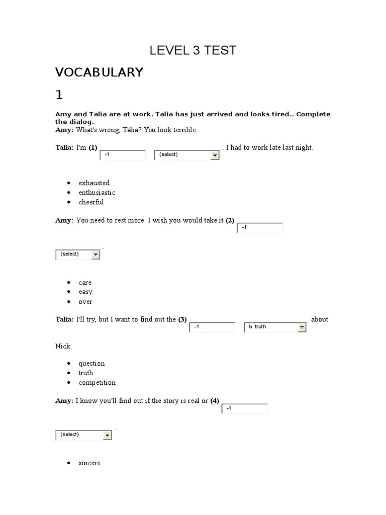 Level 3 Test | PDF | Anger | Fraud