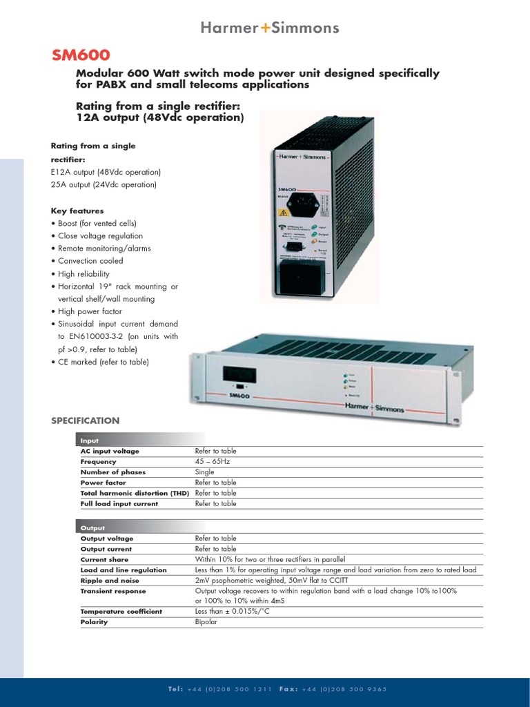 2006 SM600 | PDF | Rectifier | Physical Quantities