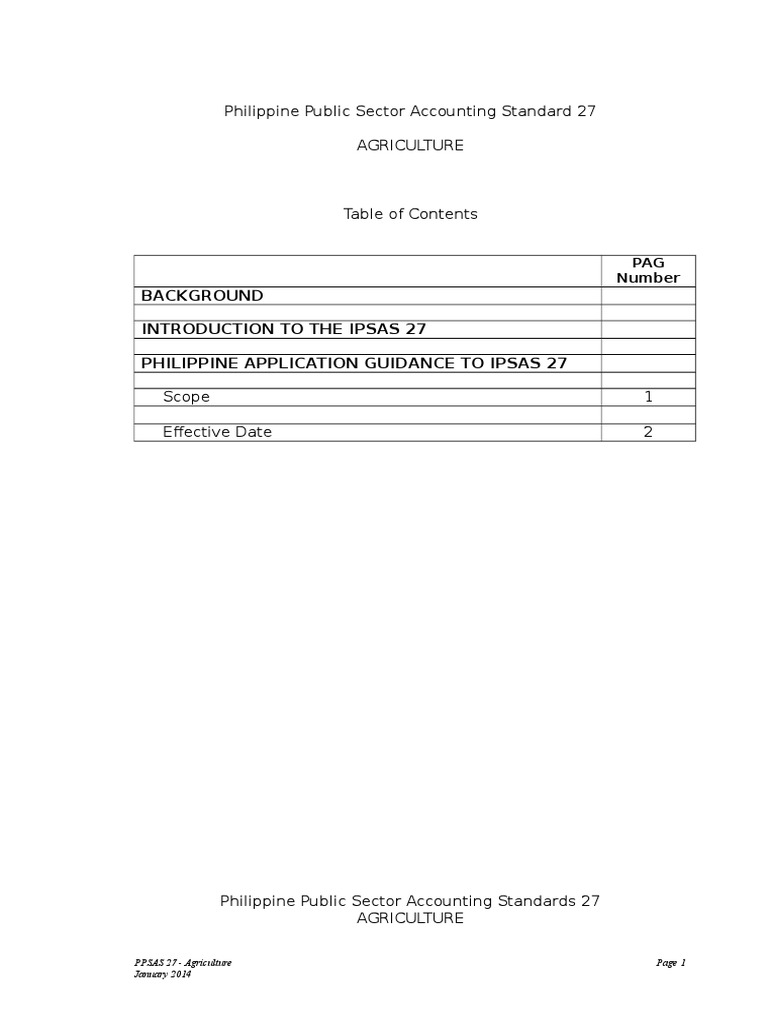 PPSAS 27 - Agriculture Oct - 18 2013 | PDF