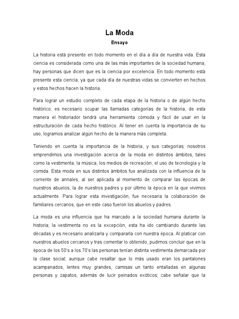 La Moda Ensayo | Diseño | Fashion