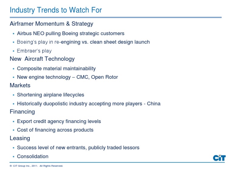 Industry Trends To Watch For: Airframer Momentum & Strategy | PDF