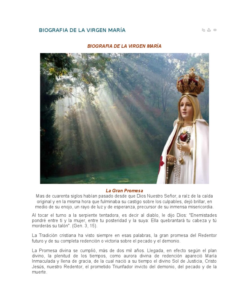 Biografia de La Virgen María | María, madre de Jesús | Evangelios