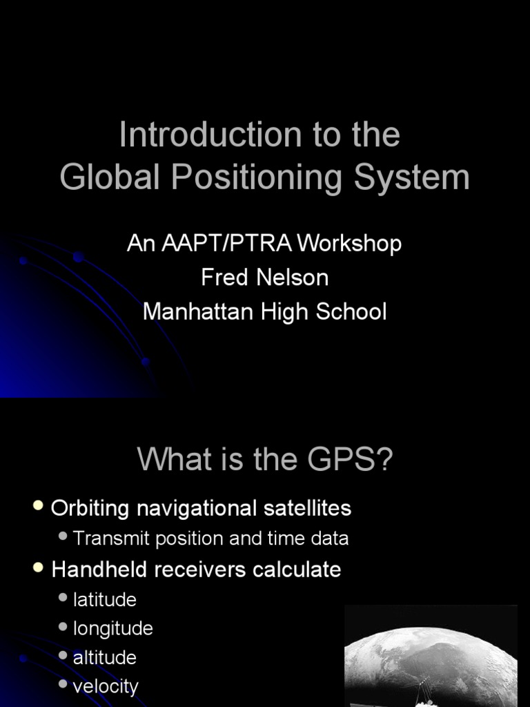 Introduction To The Global Positioning System | PDF | Global Positioning System | Satellite