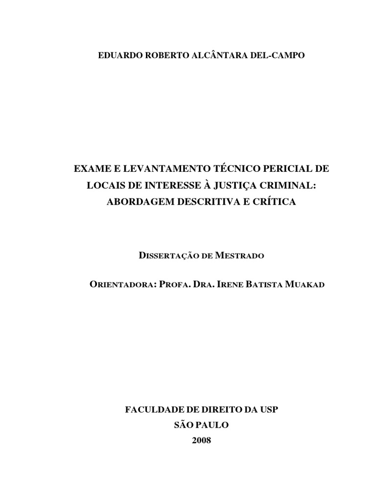 Exame Pericial em Locais Criminais | PDF | Testemunha especializada ...