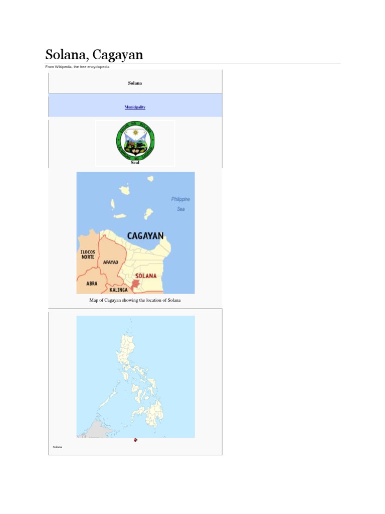 History of Solana Cagayan | PDF