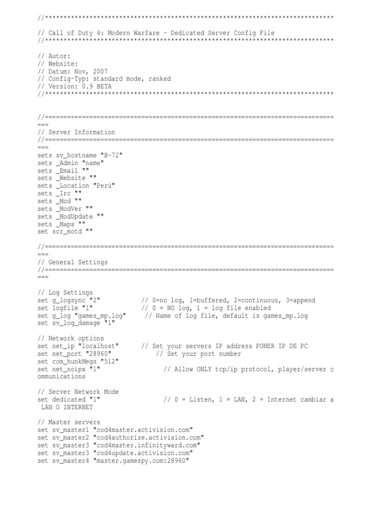 Server CFG | PDF | Port (Computer Networking) | Networking Standards