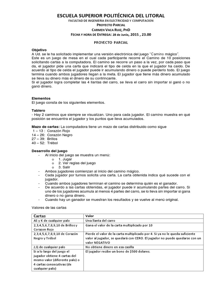 Proyecto Parcial Python | PDF | Jugando a las cartas | Archivo de computadora